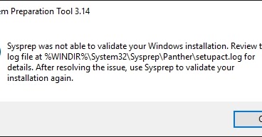 test: Sửa lỗi Sysprep was not able to validate your Windows ...