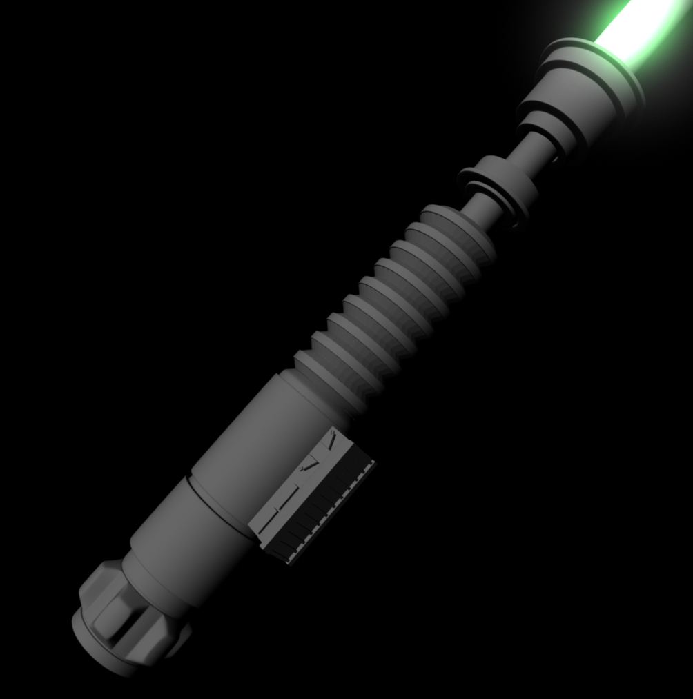 Hi: Lightsaber Final Render and Lambert Render