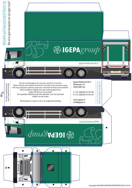 SP. Papel Modelismo: PaperCraft Caminão Scania - Paper Truck - Igepa Group