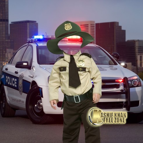 The Small Police Officer-PSD | Free Photoshop Zone