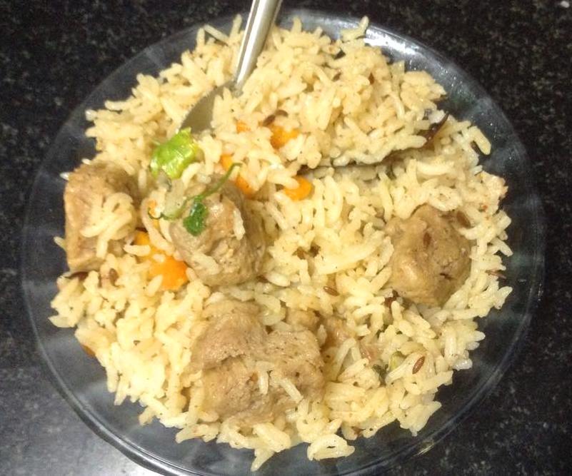 Sachukaimanam: Soya chunks rice # OPOS