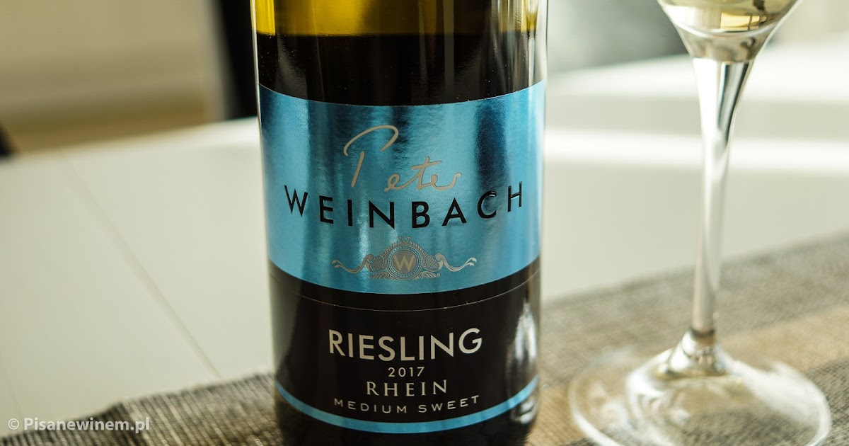 Pisane winem.: Peter Weinbach, Rhein Riesling, Medium Sweet 2017.