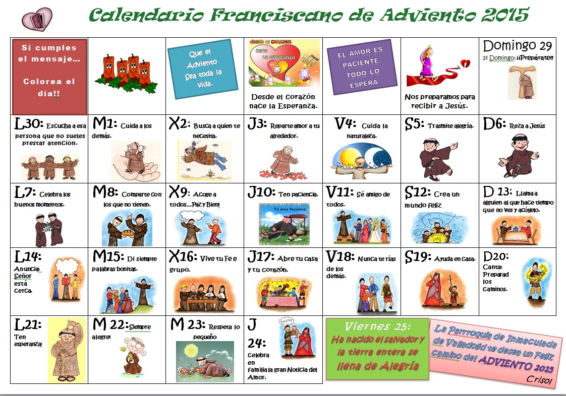 La Catequesis (El blog de Sandra): Calendarios de Adviento 2015 para ...