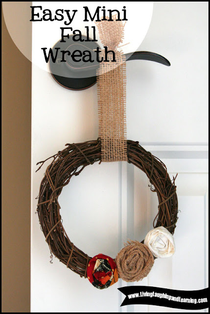Living, Laughing, and Learning: Easy Mini Fall Wreath