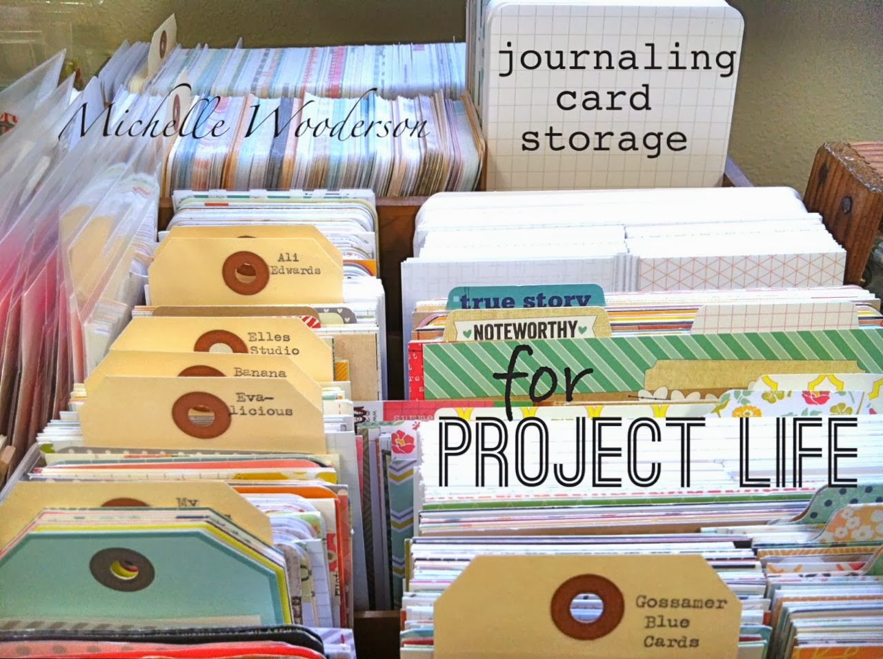 Mish Mash: Workspace Wednesday...journaling card storage for Project Life