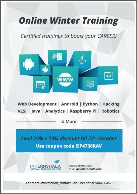 Internshala Student Offer for Training and Virtual Lab Courses: WINTER ...