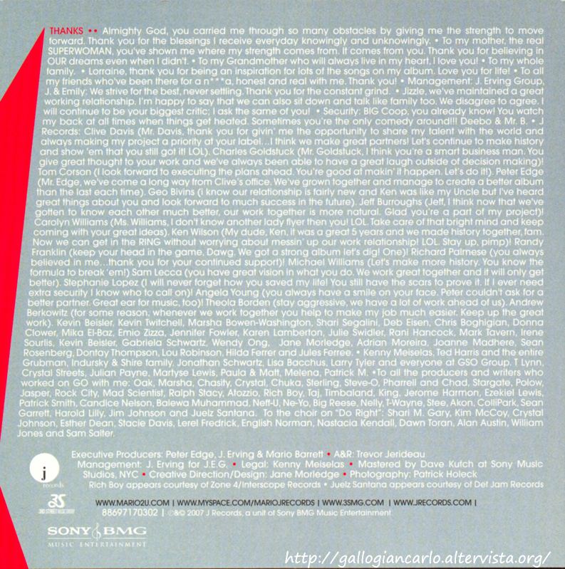 Mario (Mario Dewar Barrett) "Go" – CD EAN 886971703023 – – Fotografie ...