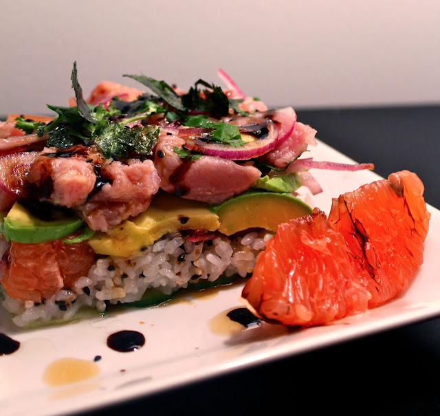 In Love At First Bite: Sushi Ceviche: Fusion style!