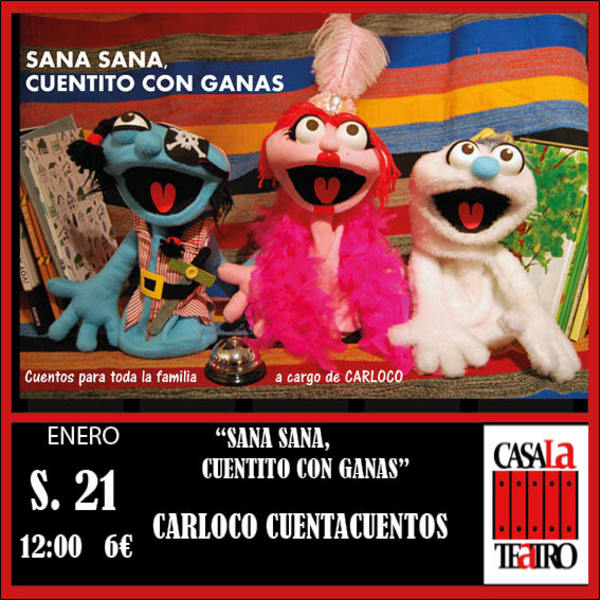 CARLOCO CUENTACUENTOS: "SANA SANA..." EL SÁBADO A LAS 12H.