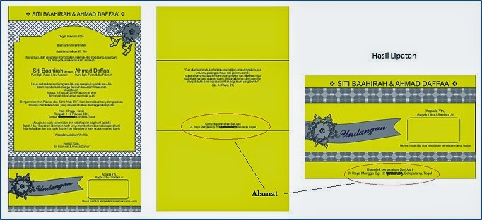 Desain Undangan Simpel Kuning