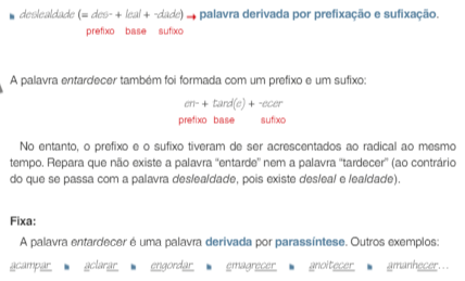 Oficina Língua Portuguesa: Formação de palavras: derivação