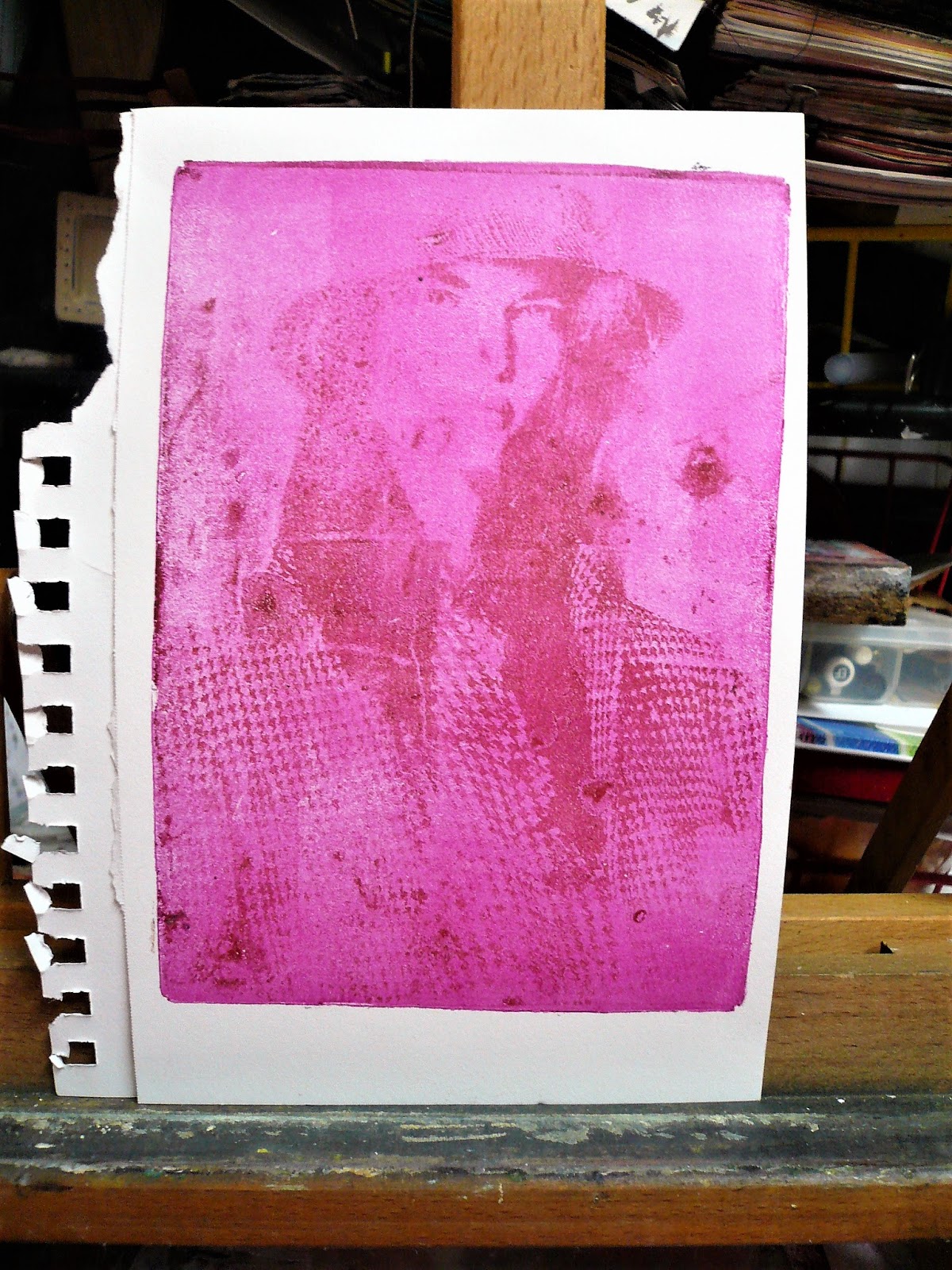 The MOXIE Rabbit : Sunday Gelli Print Magazine Image Transfer Practice