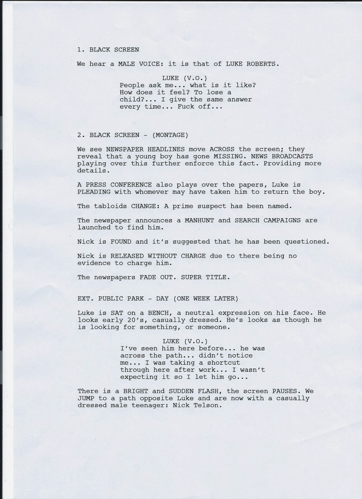 Lex Wilkinson Broadcast Media Blog: Story-Telling Unit: Development ...