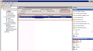 Exchange Gloves: Manually update the Offline Address Book in Exchange 2010