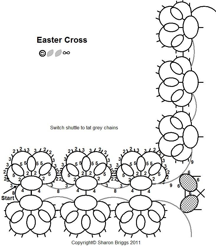 Sharon's Tatted Lace: Easter Cross