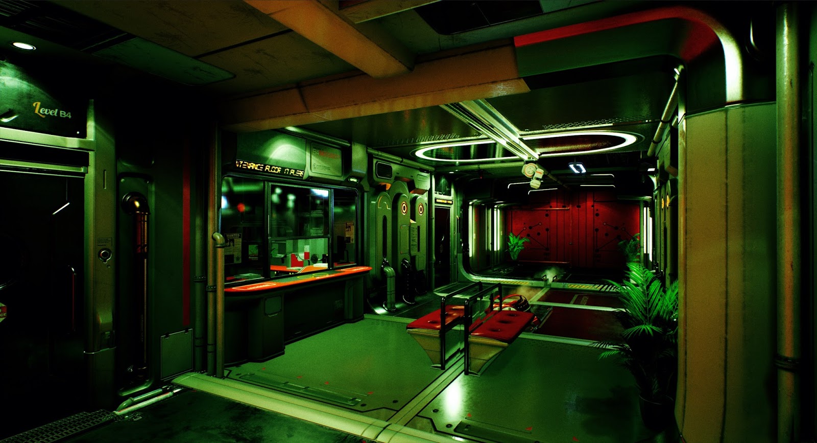 Colby Davis: IES "Matrix" lighting version of Sci Fi hallway done by me ...