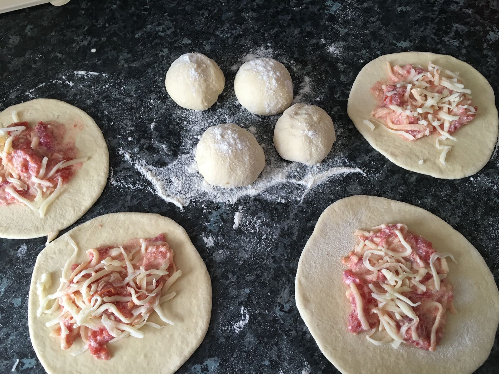 Panzerotti With Tomatoes and Mozzarella
