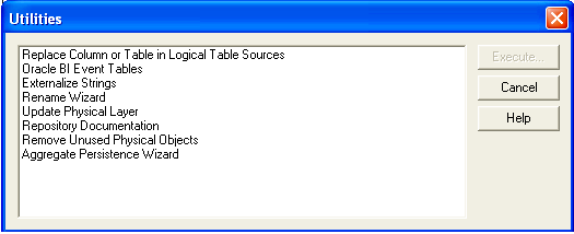 Admin Tool Utilities in OBIEE 10G & OBIEE 11G