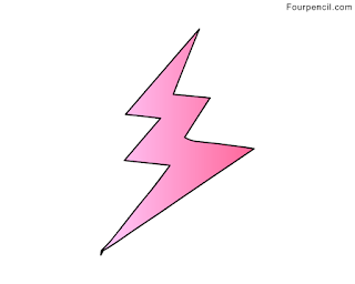 FourPencil: How to draw a Thunder for kids - step by step