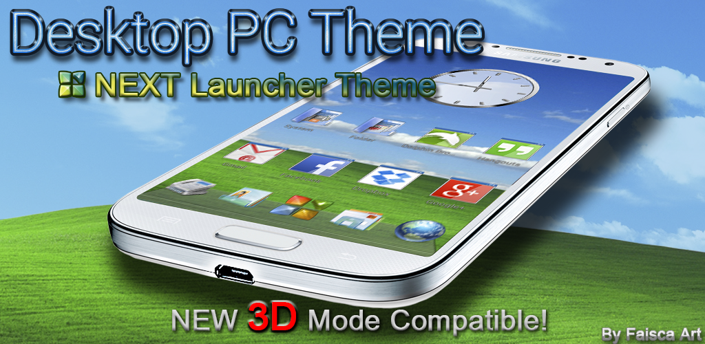 Faisca Art Themes: Desktop PC 3D Next Launcher Theme