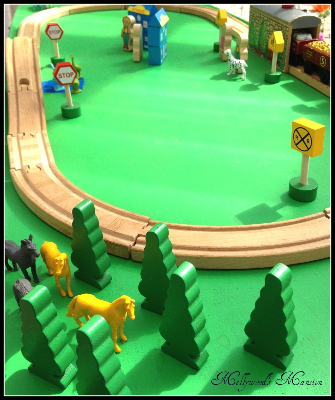 Mellywood's Mansion: Kids Toy Train Table - Upcycled Coffee Table