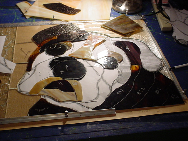 ozarkcastle, MY Creative Side: stained glass bulldog