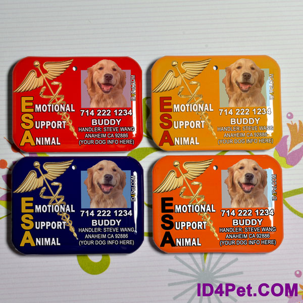 ID4Pet Custom Pet ID Tag: Flying with Service Dogs and Emotional ...