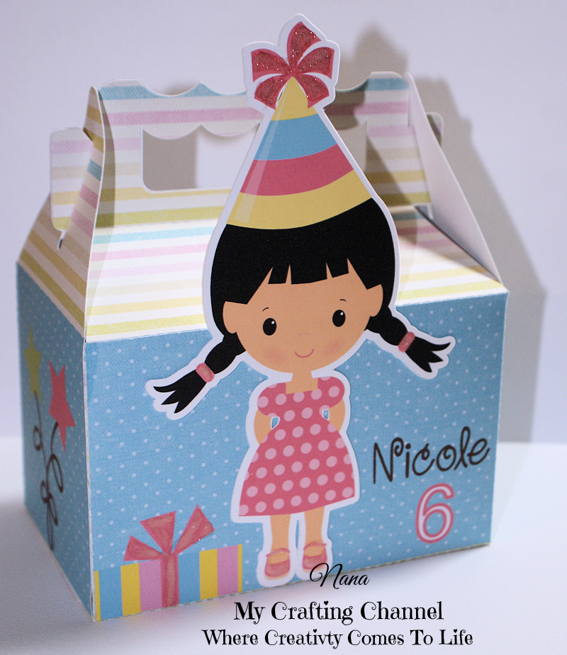 Adorable Little Girl Birthday Treat Box
