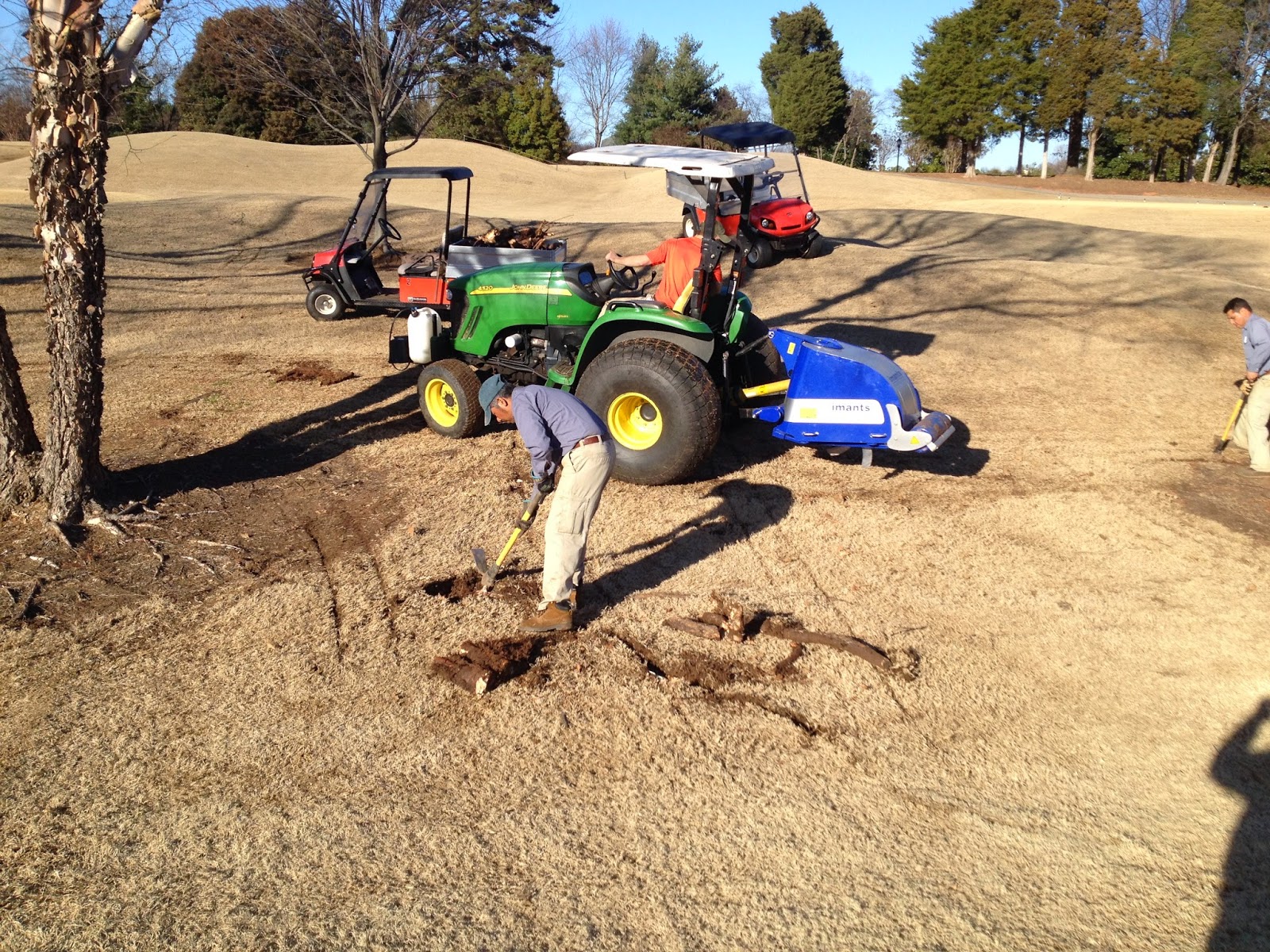 The Peninsula Club Agronomy Department: Root Pruning Has Begun