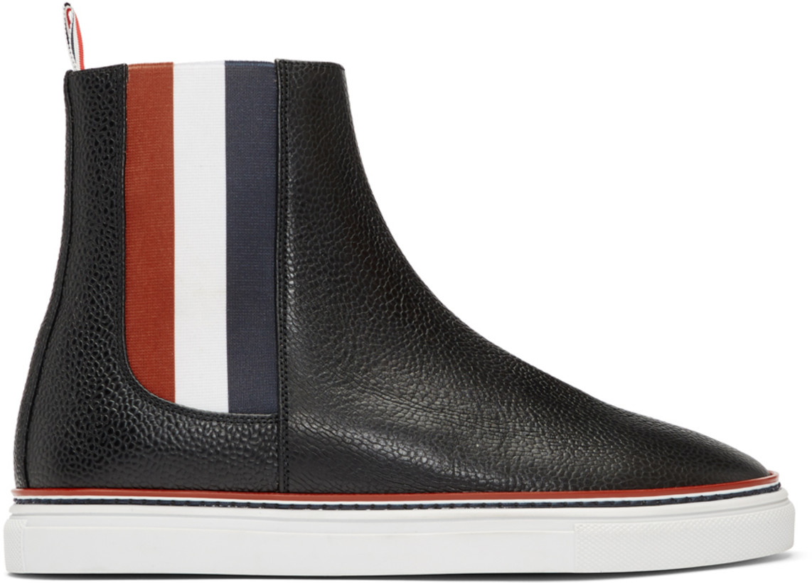 A Case Of A Chill Chelsea: Thom Browne Black Trainer Chelsea Boots ...