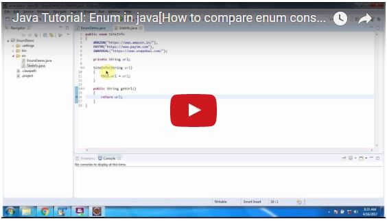 Java Ee Java Tutorial Enum In Java[how To Compare Enum Constants