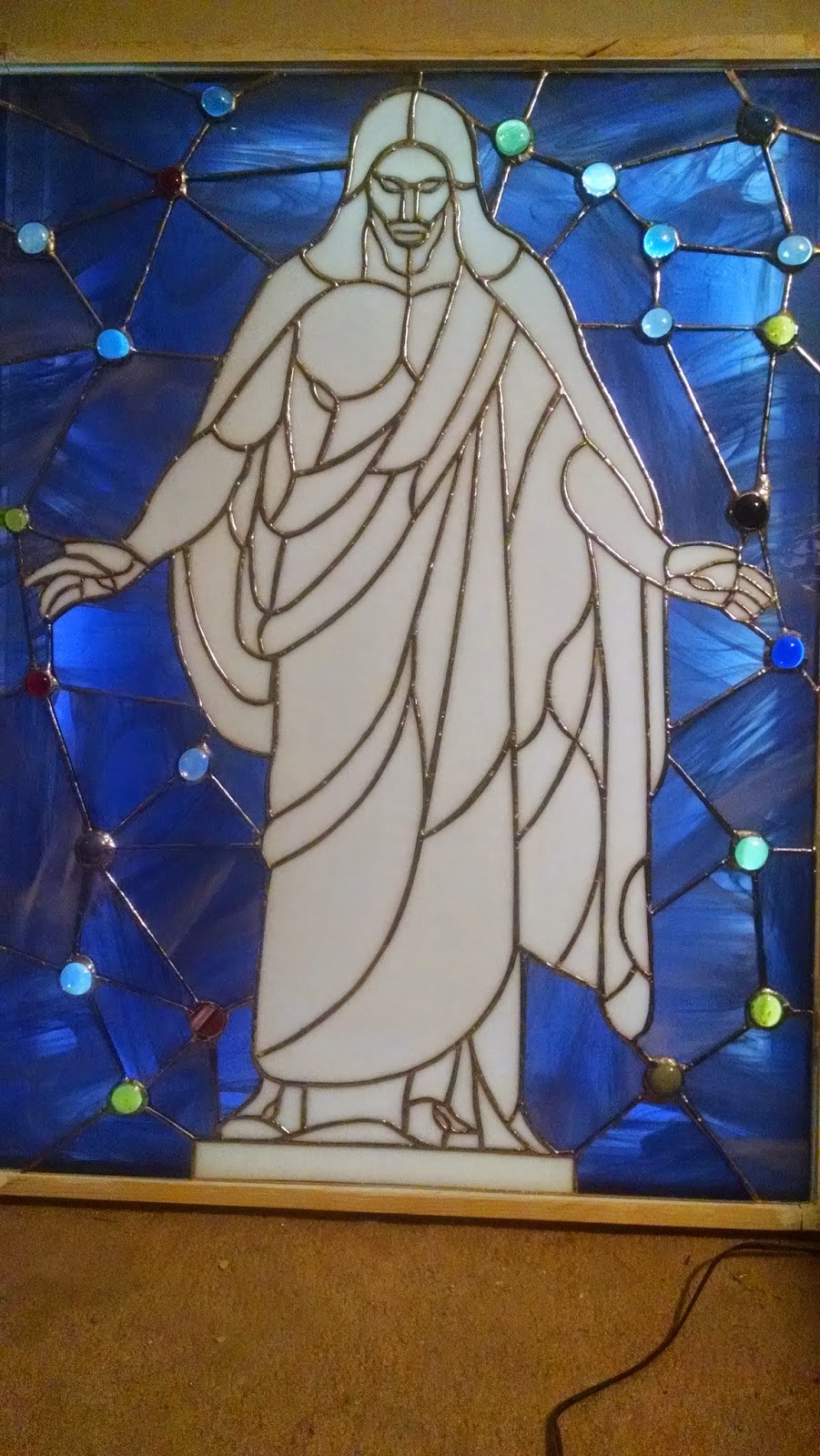 All Of Green Glass: Stained glass Christus
