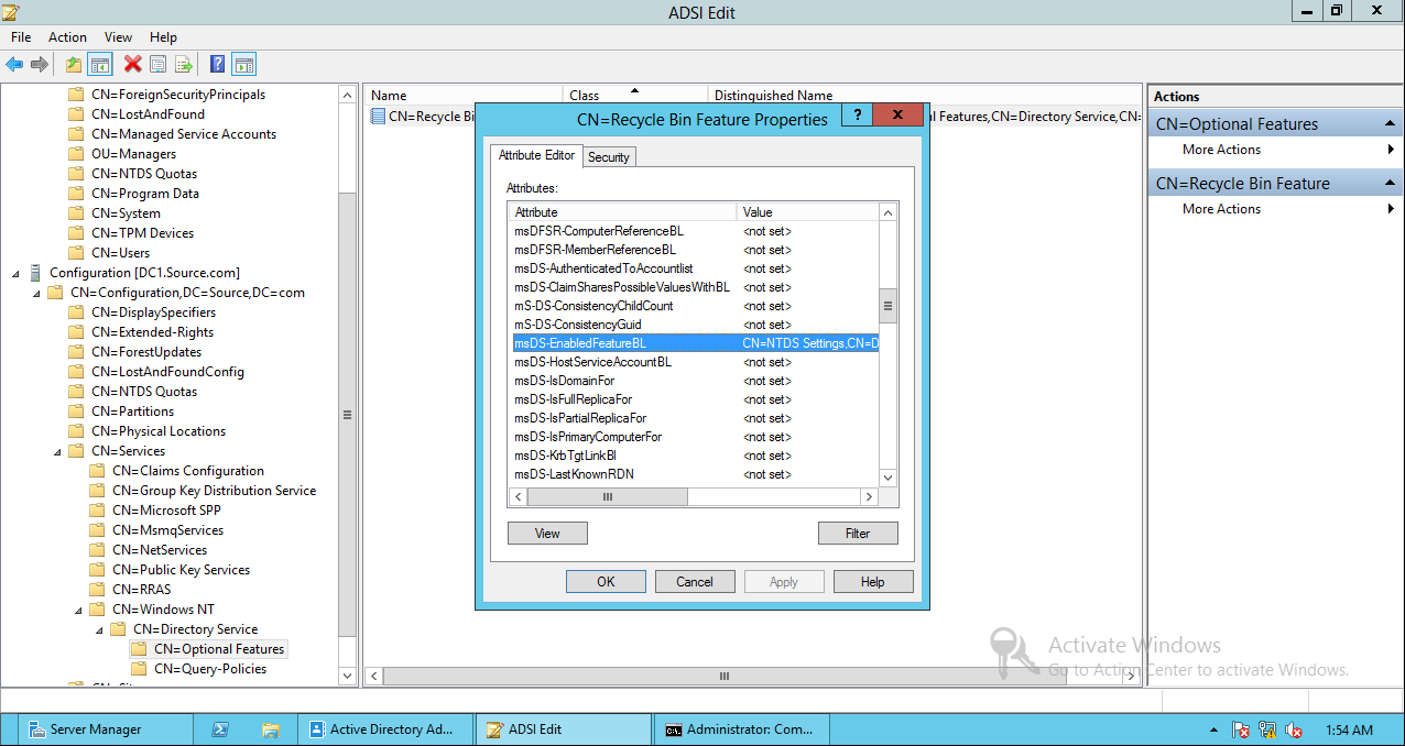 AD Shot Gyan: How to Enable Recycle Bin in Active Directory ...