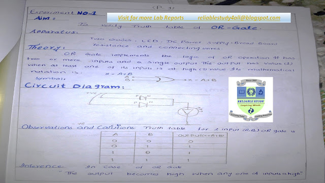 Electronics Lab Report - Reliable Study