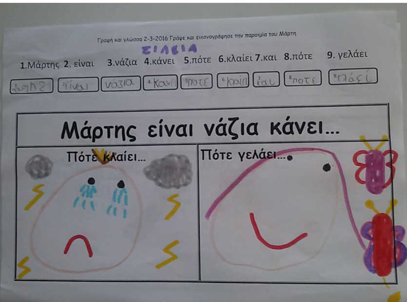 ...Το Νηπιαγωγείο μ' αρέσει πιο πολύ.: Μάρτη Μάρτη μου καλέ...Με ...