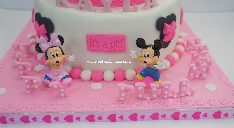 Butterfly Cake: Baby Full Month cake for Kayla