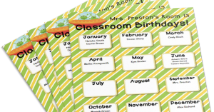 Classroom Freebies Too: FREE Classroom Birthday Poster!