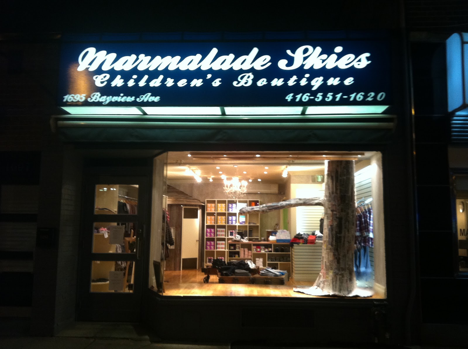 Marmalade Skies: Paper Mache Tree Window Display