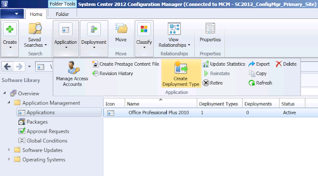 SCCM 2012: How to Create Deployment Type for Applications in SCCM