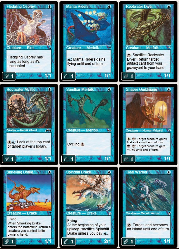 Magic the Gathering Adventures: [Legacy] One and Two-drop Blue Creatures