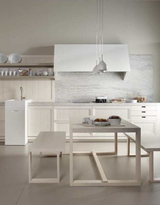 The Granite Gurus: Whiteout Wednesday: 5 White Kitchens with Slab Full ...