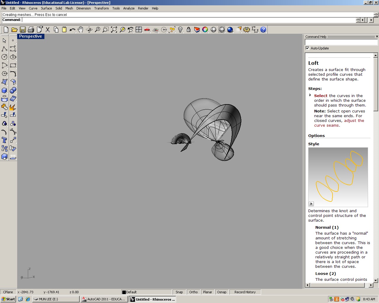 Autodesk 3Ds Max WIP: Rhino Class (3rd &4th class)