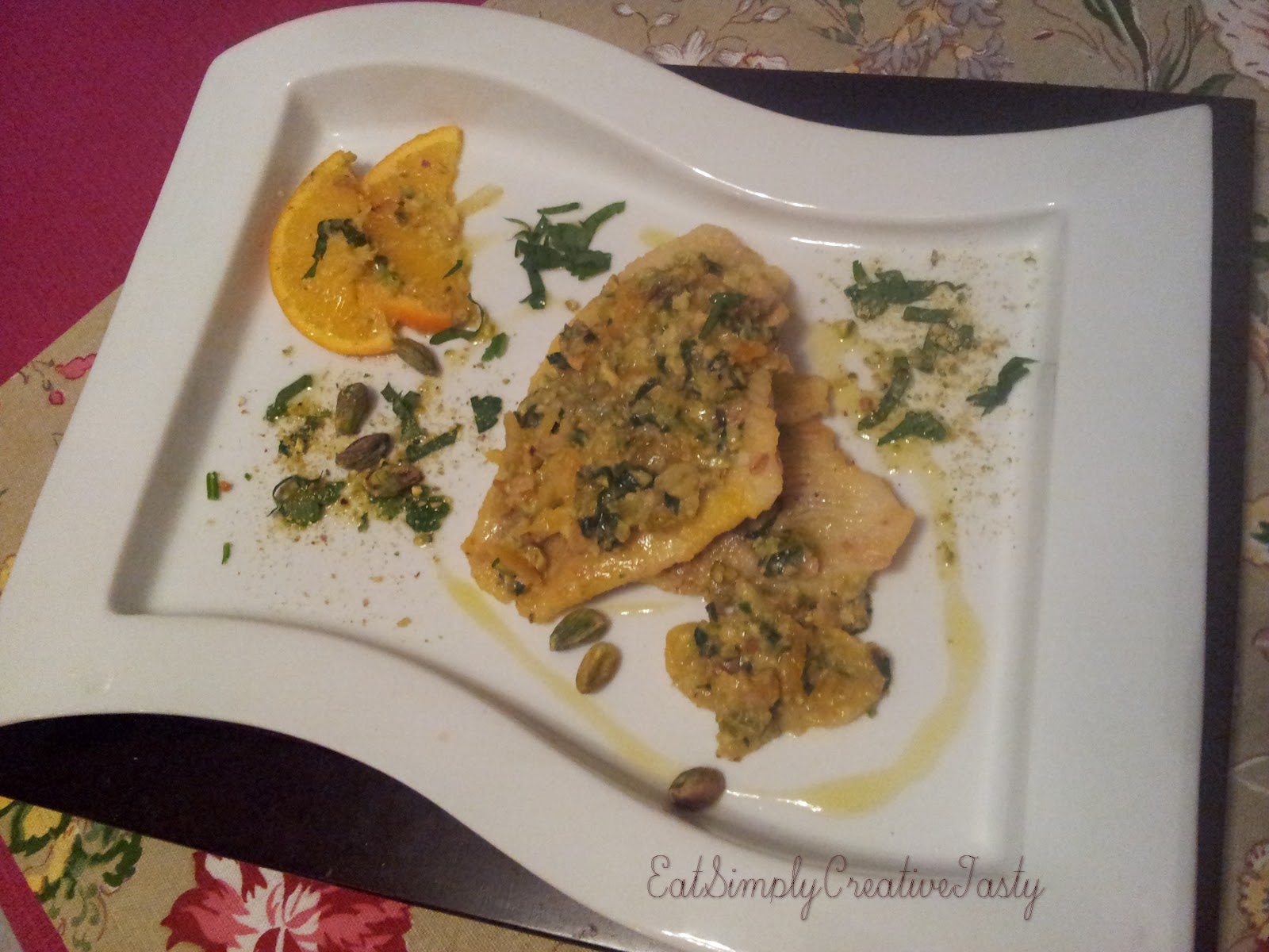 Eat simply, creative and tasty: Filet ribe list sa pistacima u mirisu ...