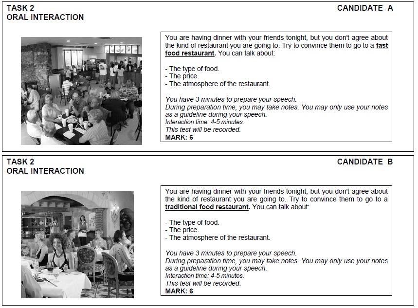 b1.1: SPEAKING CARDS FOR THE FINAL TESTS: DIALOGUES