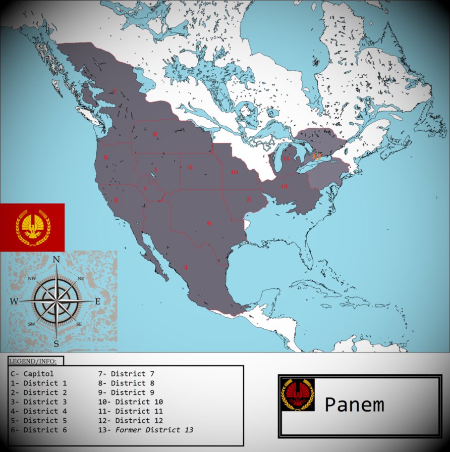Los juegos del hambre: Mapa de Panem