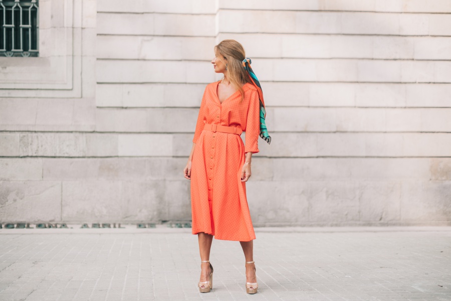 BLOG DE MODA Y LIFESTYLE: MI COLECCIÓN DE ROPA: VESTIDO NARANJA