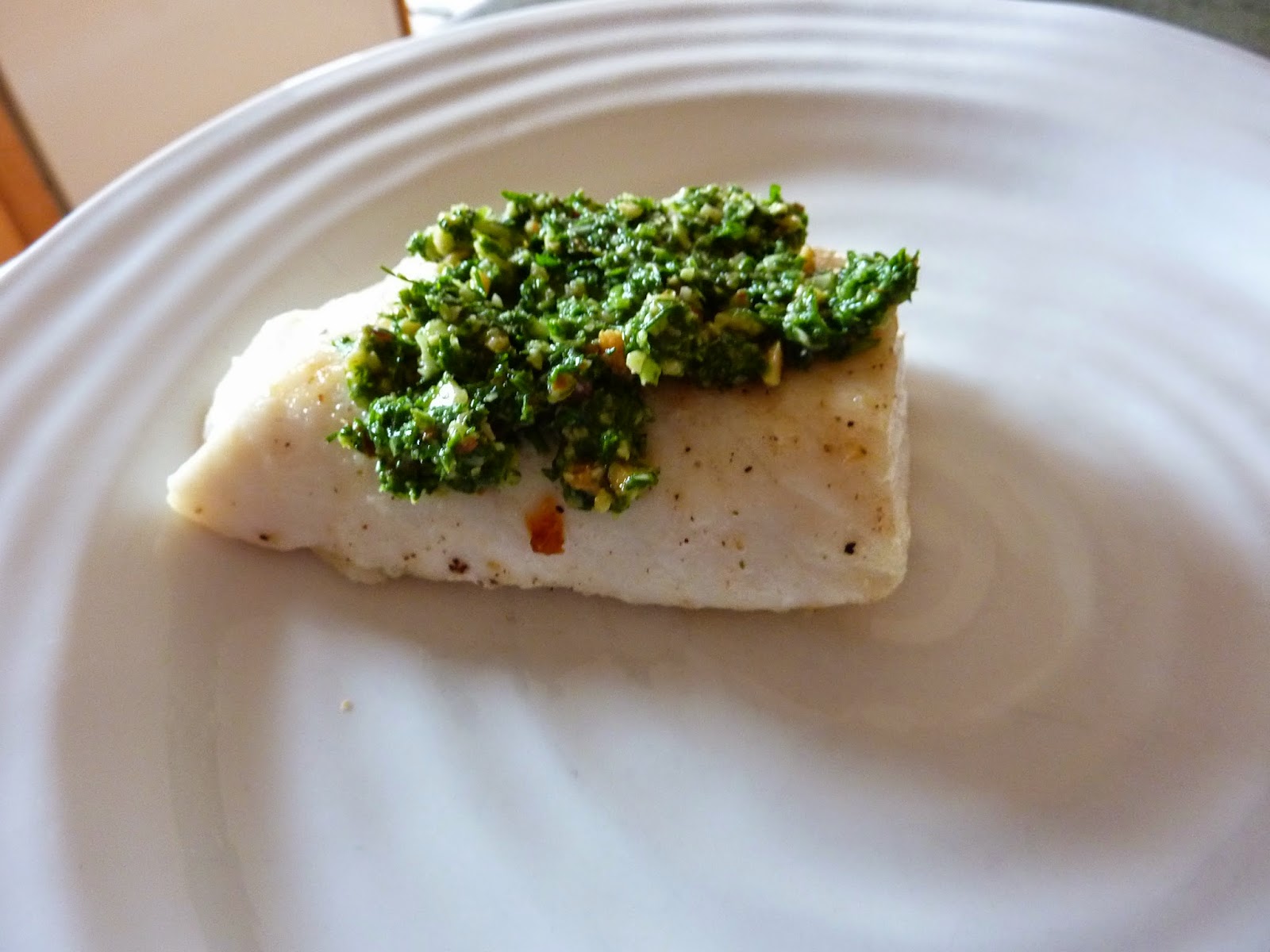 LIFE IS GOOD: FISH WITH HERB PESTO