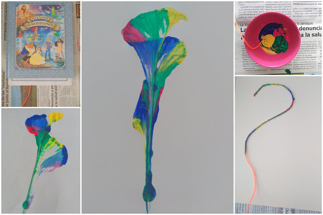 ¿Esta tarde, qué hacemos?: Flores con témpera