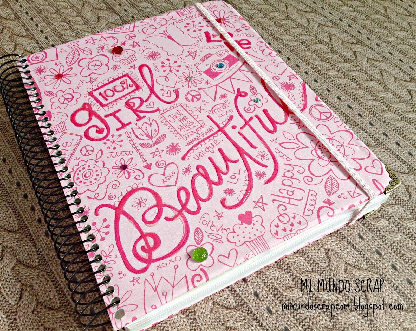 LIBRETA ROSA POSITIVA - MI MUNDO SCRAP