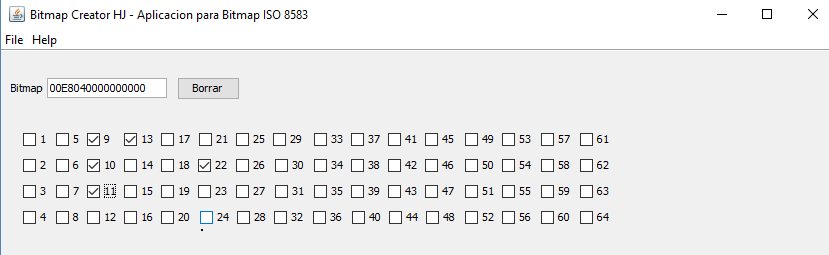 Iso 8583 Bitmap Calculator app for Windows XP, 7 and 10